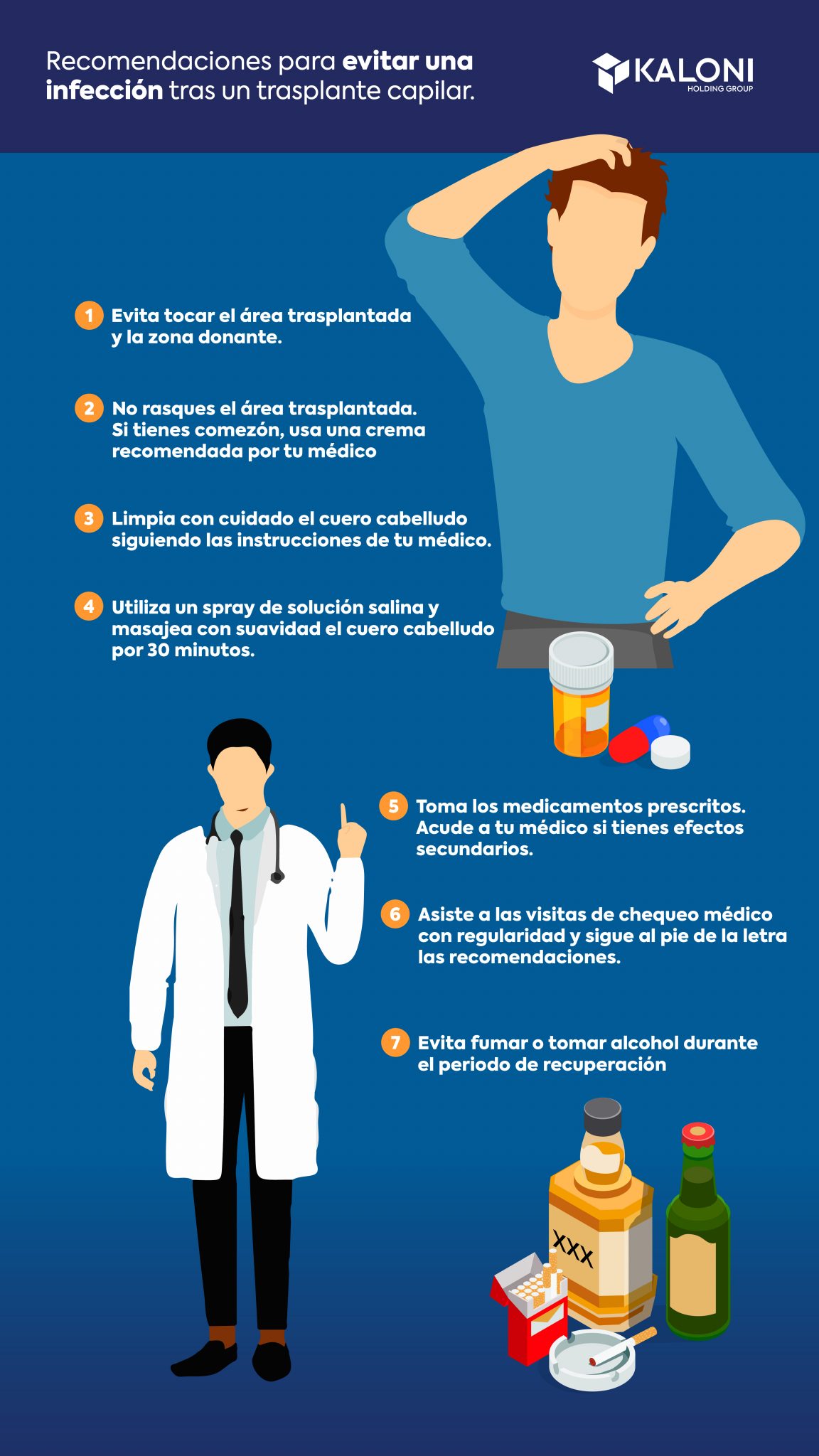 Injerto de pelo infectado: causas, síntomas y cuidado